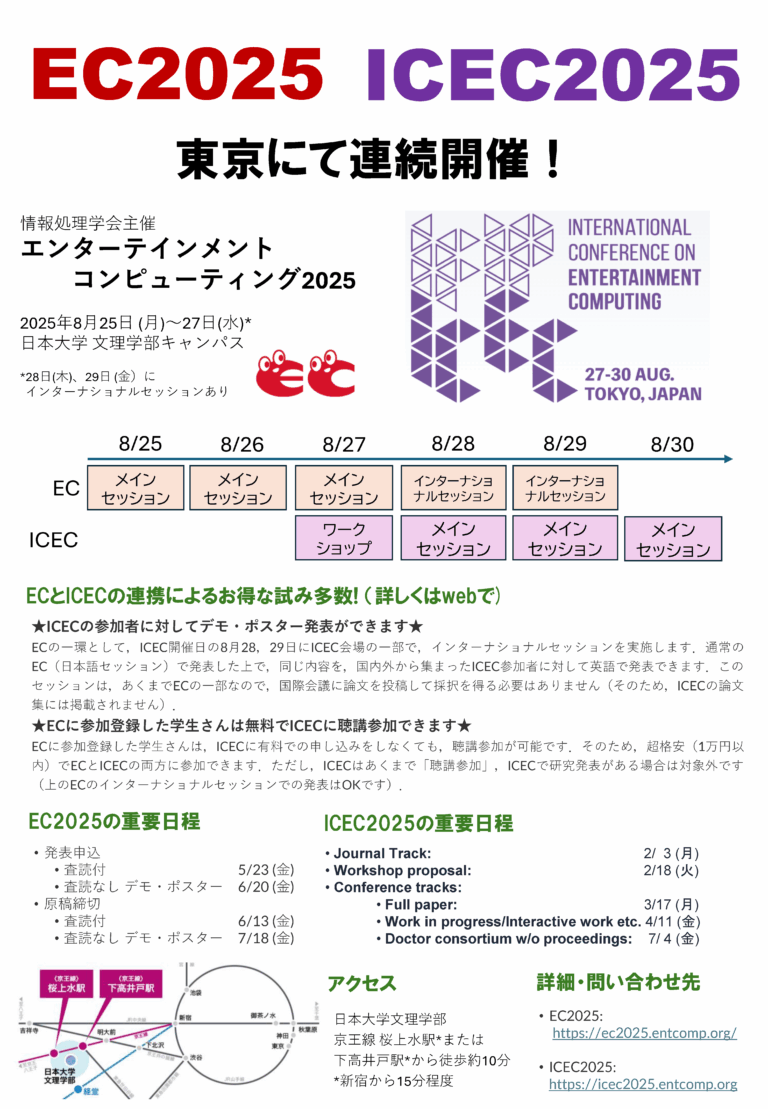 EC2025 - エンタテインメントコンピューティング2025